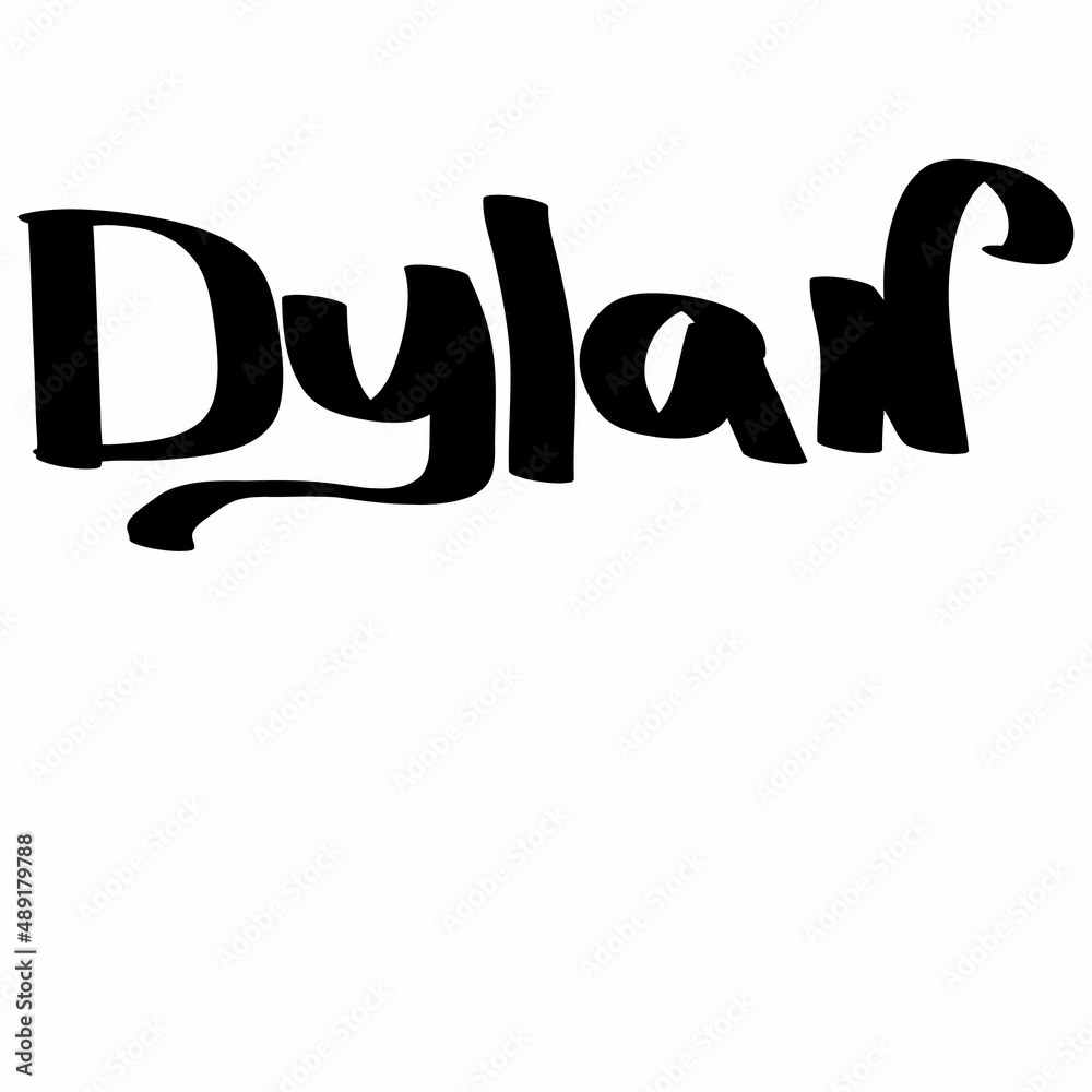 Dylan male name street art design. Graffiti tag Dylan. Vector art ...