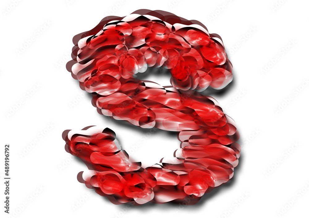 Red s letter logo with texture Stock Illustration | Adobe Stock