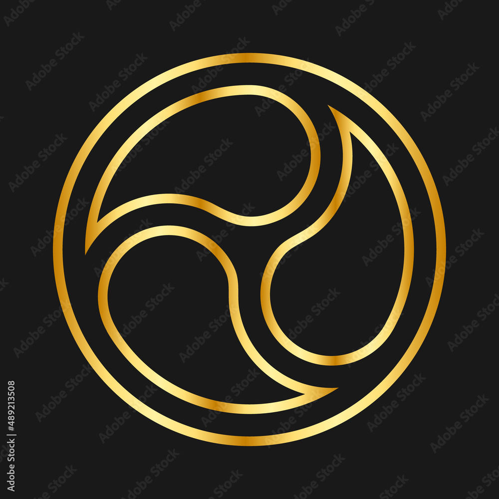 Vetor de Sacred geometry icon of harmony and balance. Alchemy, religion ...