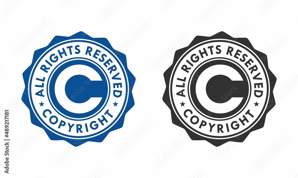 all rights reserved copyright logo template illustration Stock Vector ...