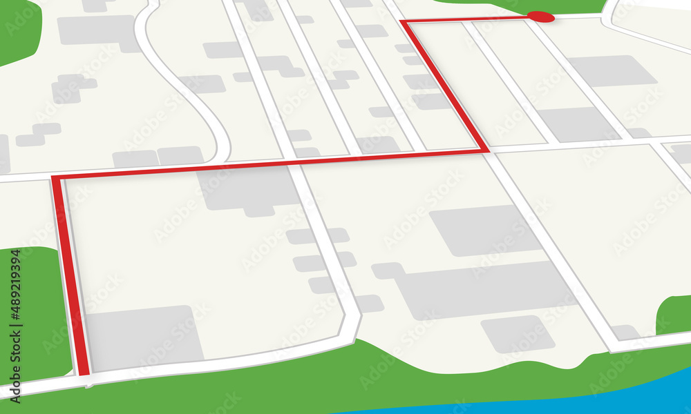 Mapping out the route. Shot of a GPS route map - ALL design on this ...