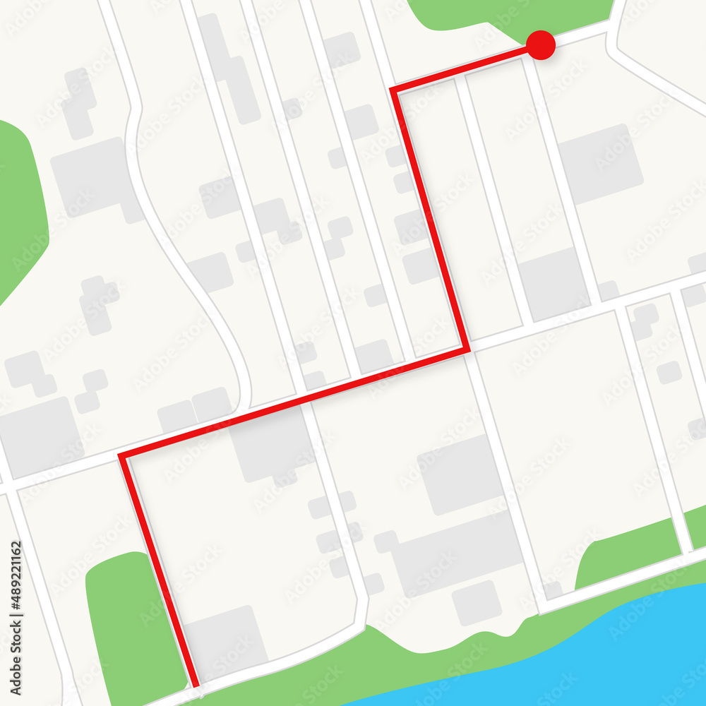 Mapping out the route. Shot of a GPS route map - ALL design on this ...
