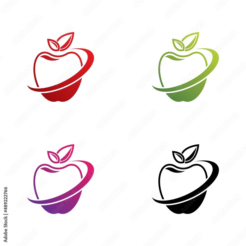 Apple logo icon set Stock Vector | Adobe Stock