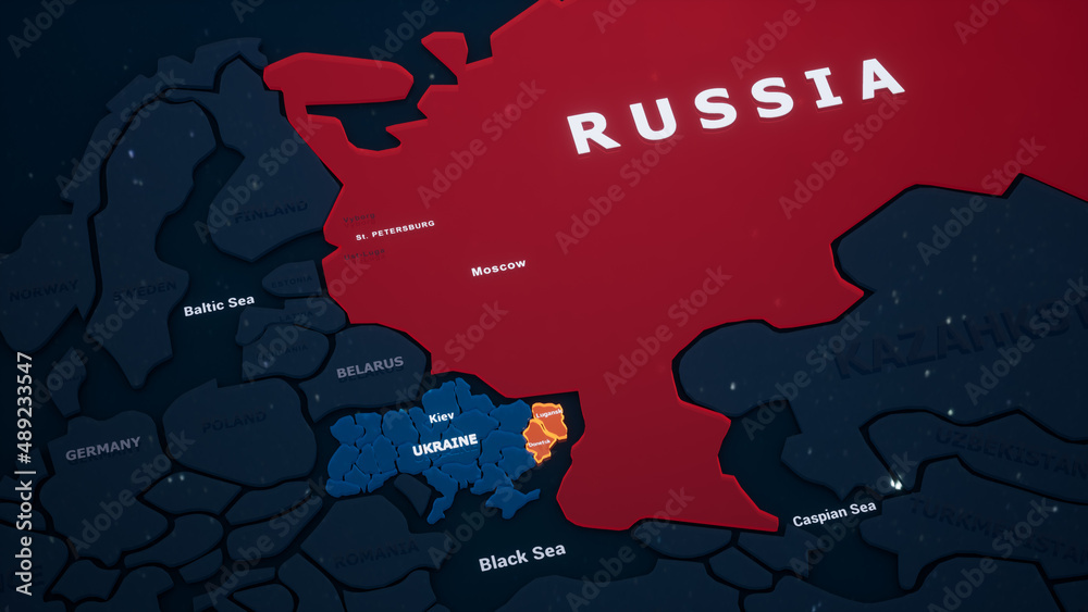 Donbass region with highlighted Lugansk Donetsk Stock Illustration ...