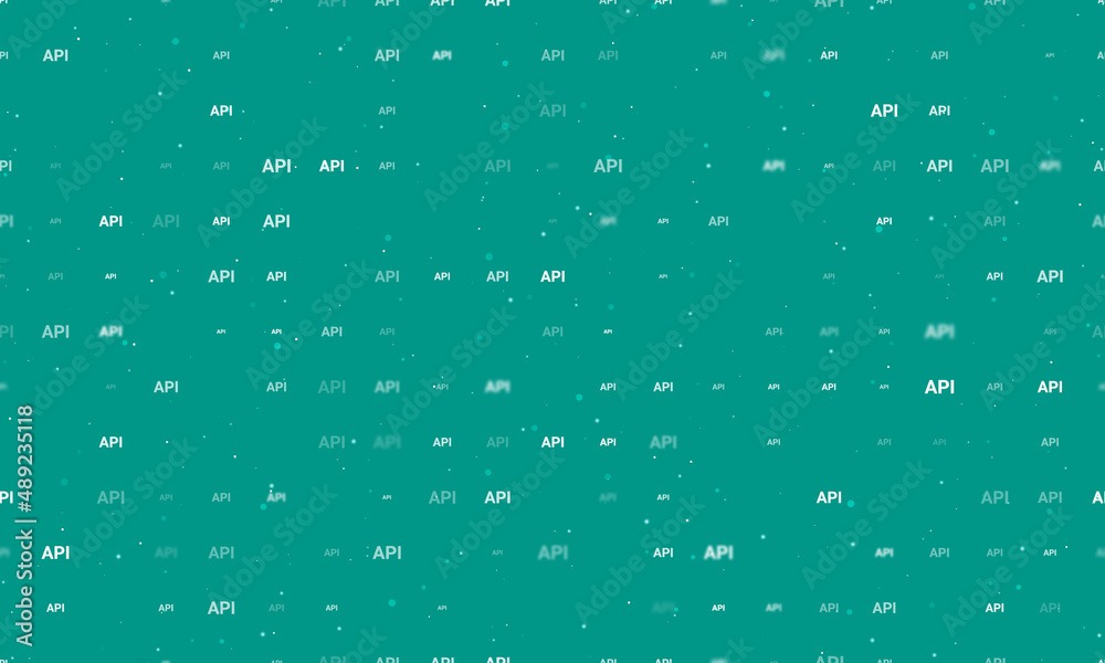 Seamless background pattern of evenly spaced white api symbols of ...