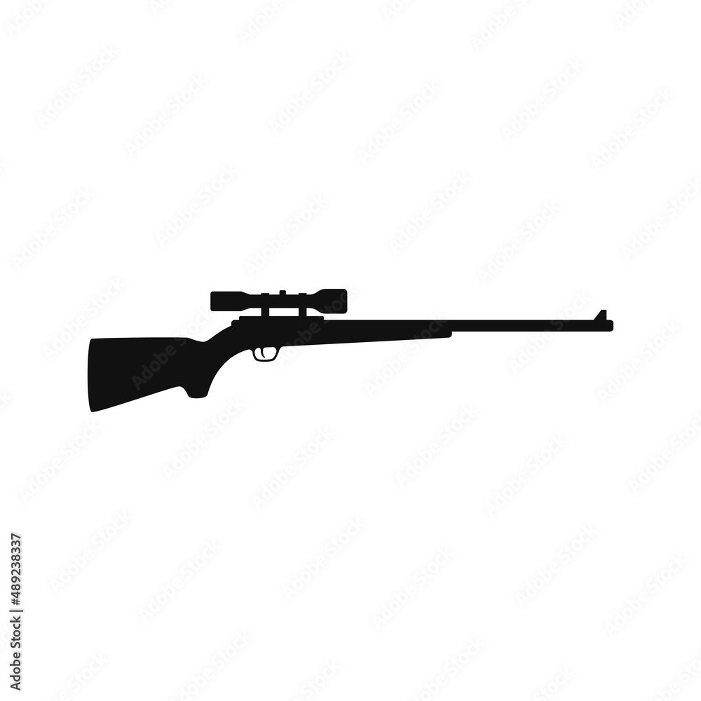 simple vector rifle design for logo icon etc Stock Vector | Adobe Stock