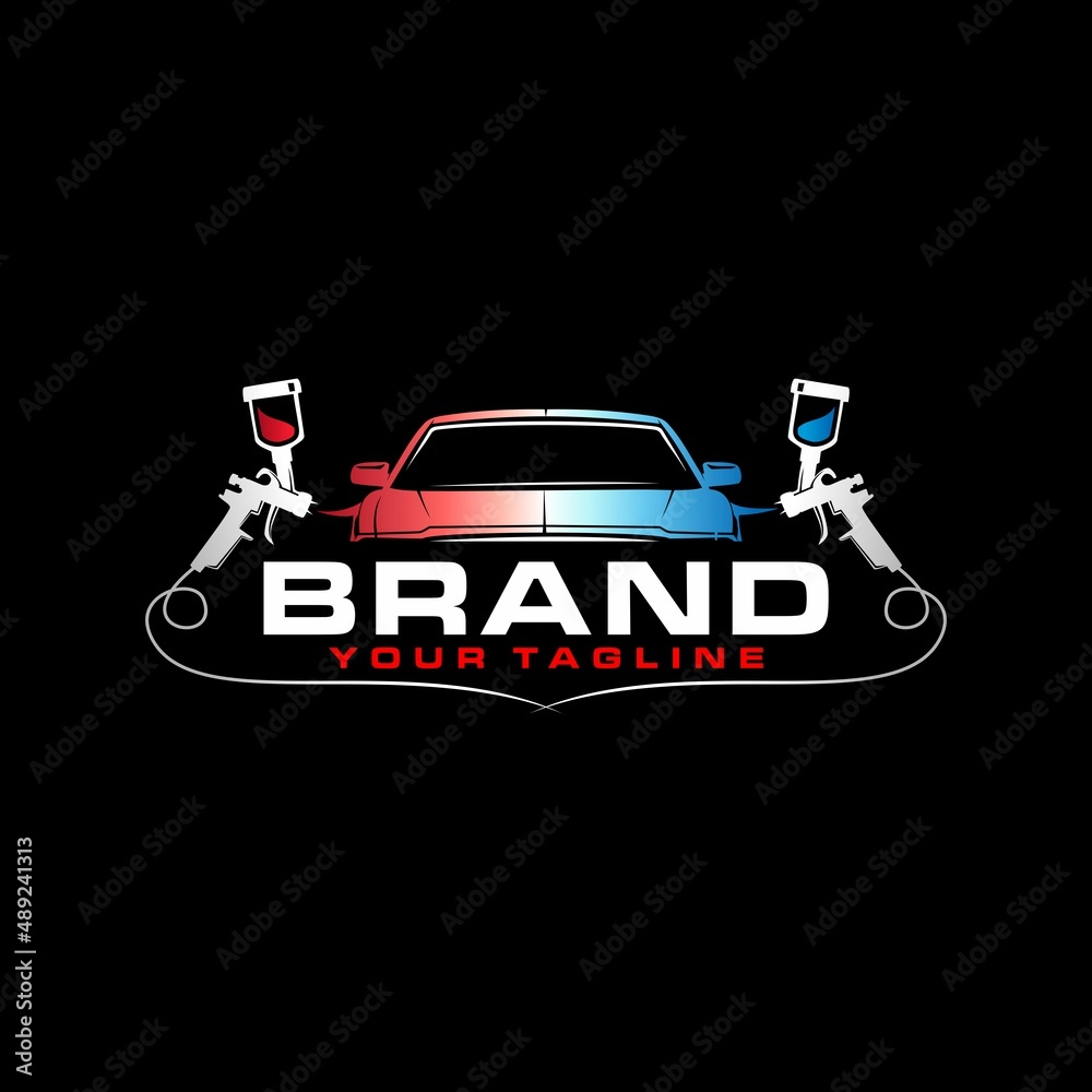 auto paint car logo with black background Stock Vector | Adobe Stock