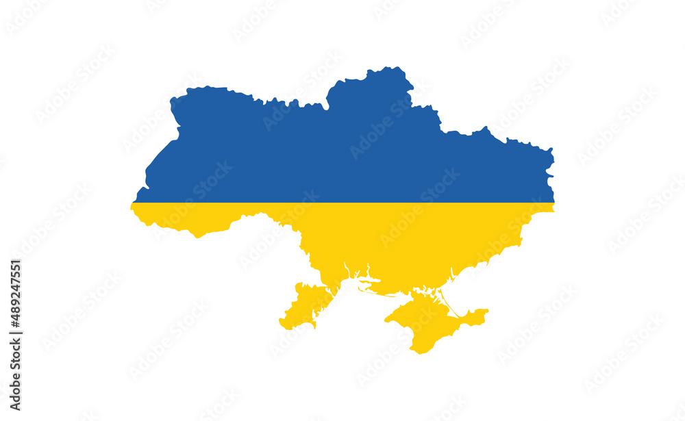Vetor de Map of Ukraine. Vector illustration. Ukrainian national ...