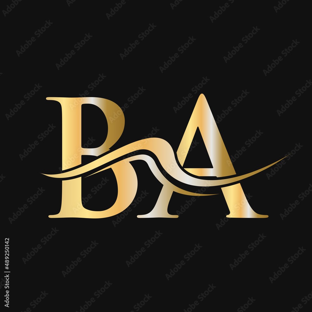 Letter BA Logo Design. Initial BA Logotype Template. BA Monogram Business And Company Logo Stock ...