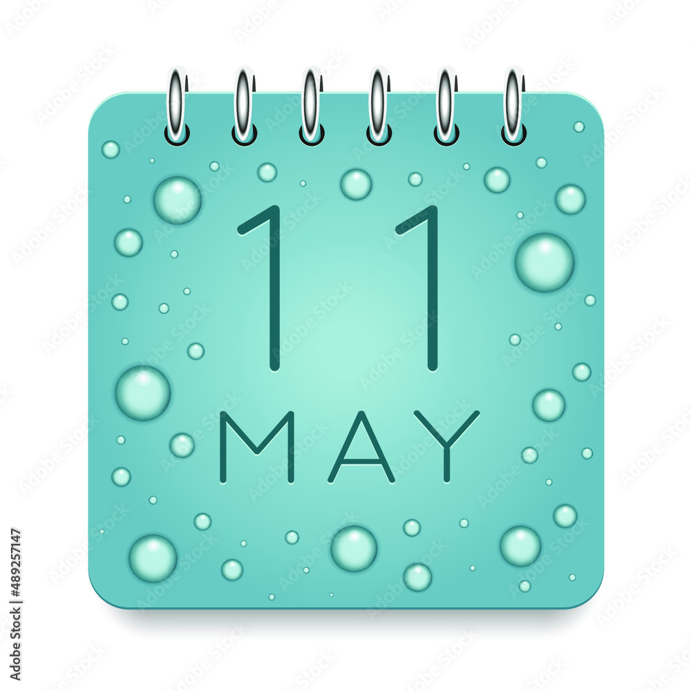 11 Day Of Month May Calendar Daily Icon Date Day Week Sunday Monday 