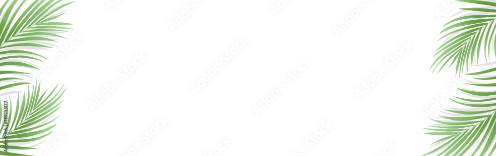 Tropical Leaves Banner, Leaves Banner, Leaves Background, Tropical ...