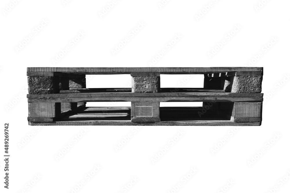 Sturdy wooden pine pallet used in transportation and storage, euro ...
