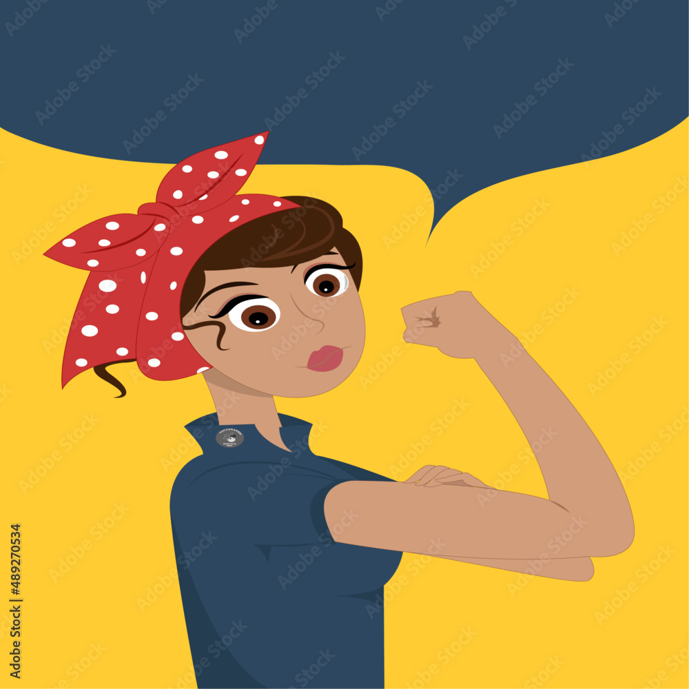 Rosie the Riveter Poster Illustration Stock Vector | Adobe Stock