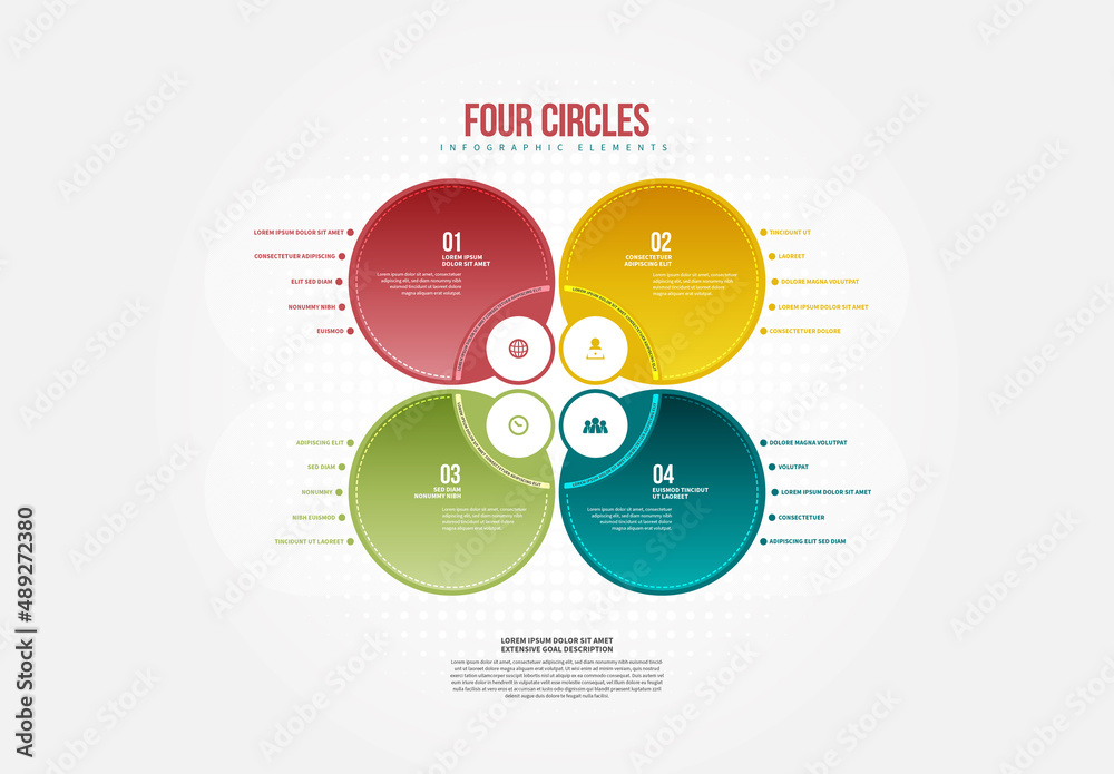 Four Circles Infographic Stock Template | Adobe Stock