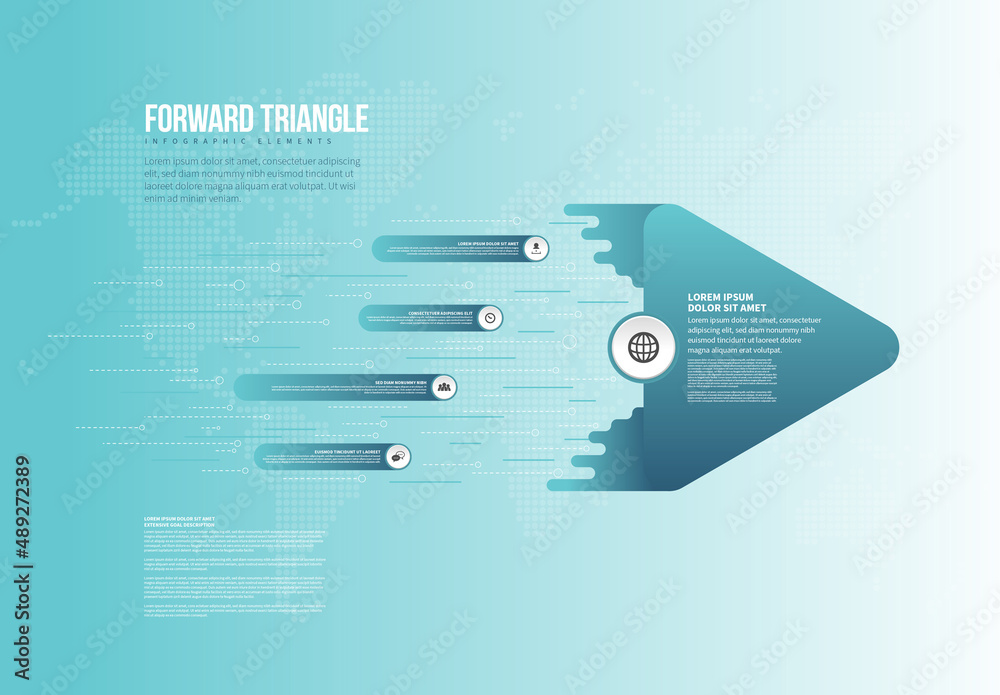 Forward Triangle Infographic Stock Template | Adobe Stock