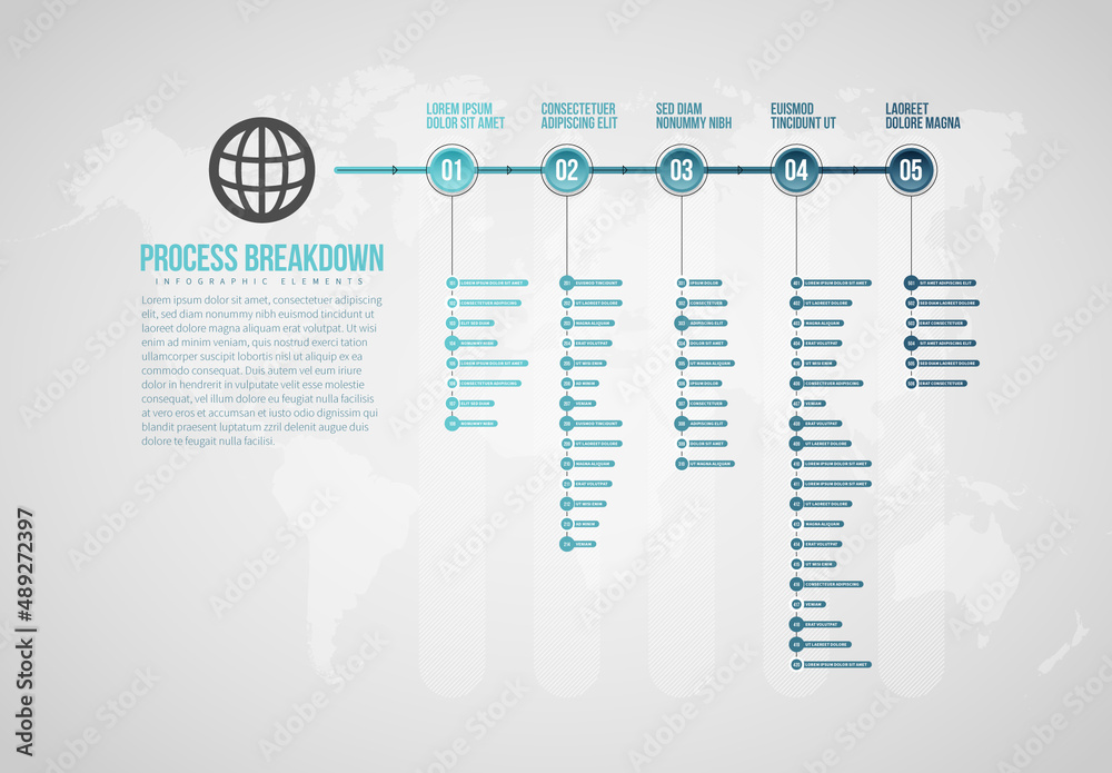 Process Breakdown Infographic Stock Template | Adobe Stock