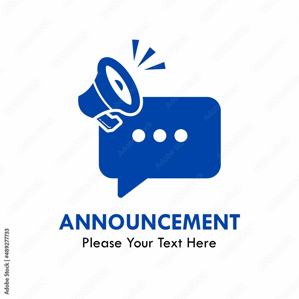 Announcement design logo template illustration Stock Vector | Adobe Stock