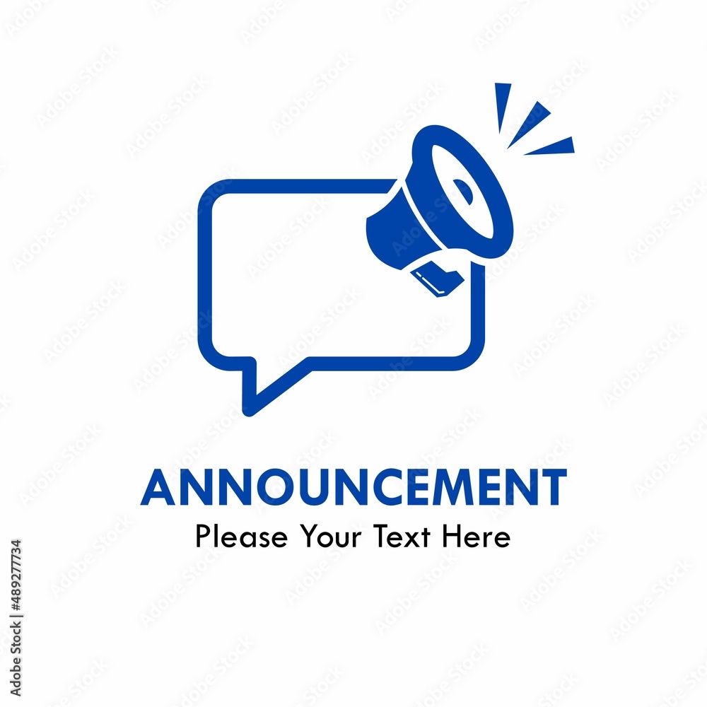 Announcement design logo template illustration Stock Vector | Adobe Stock