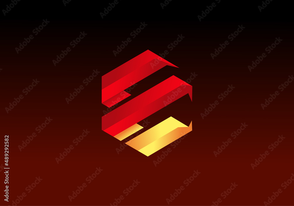 Logo Typography Letter E Polygon Vector Illustration Template Good for ...