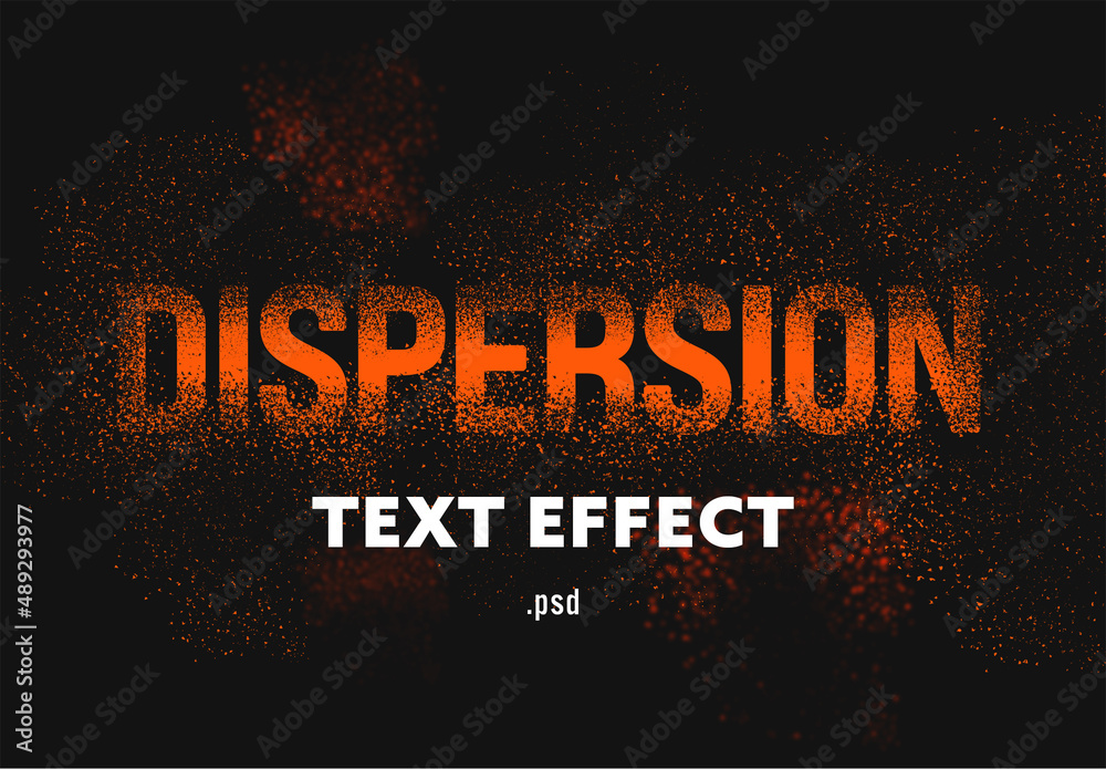 Dispersion Text Effect Stock Template Adobe Stock