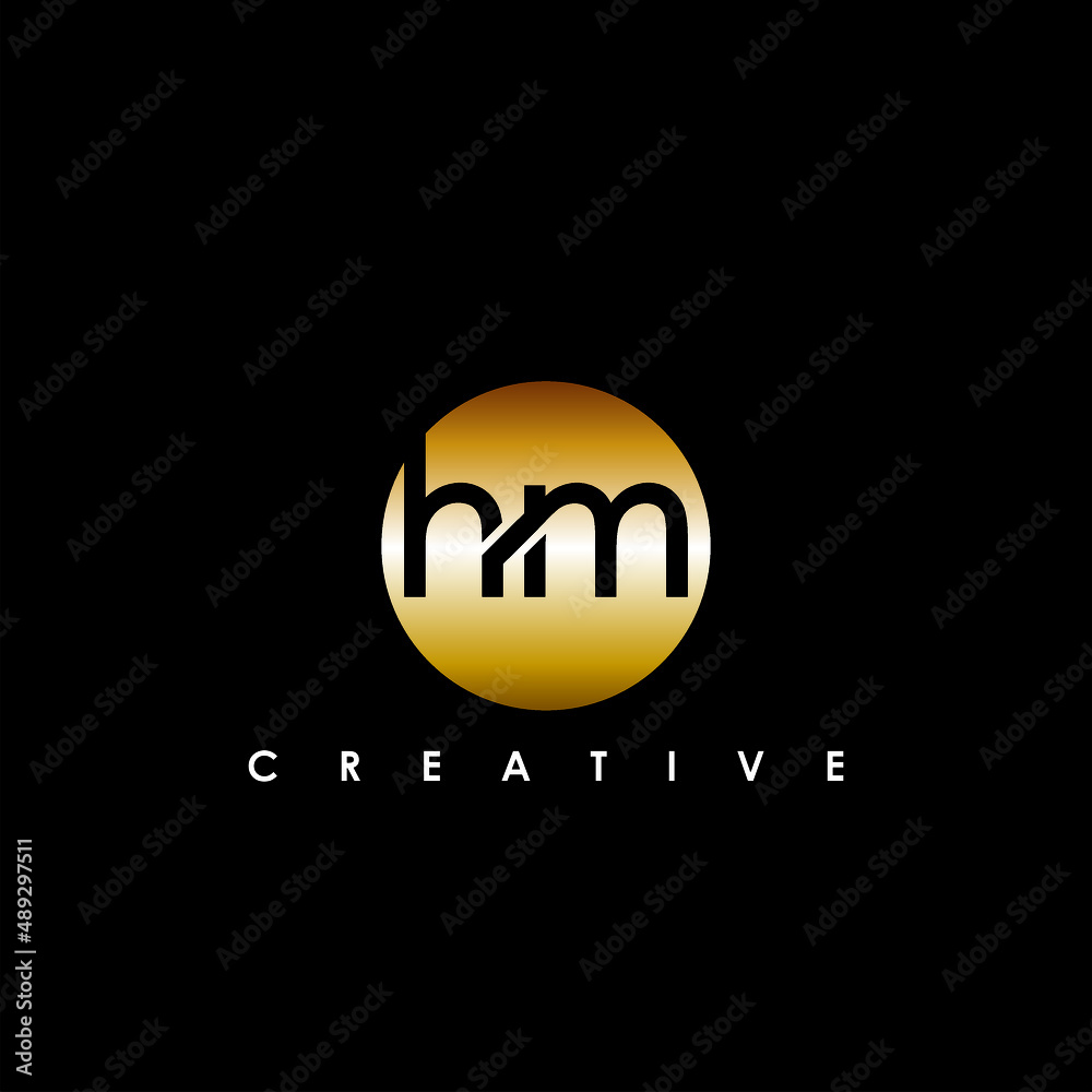 HM Letter Initial Logo Design Template Vector Illustration Stock Vector ...