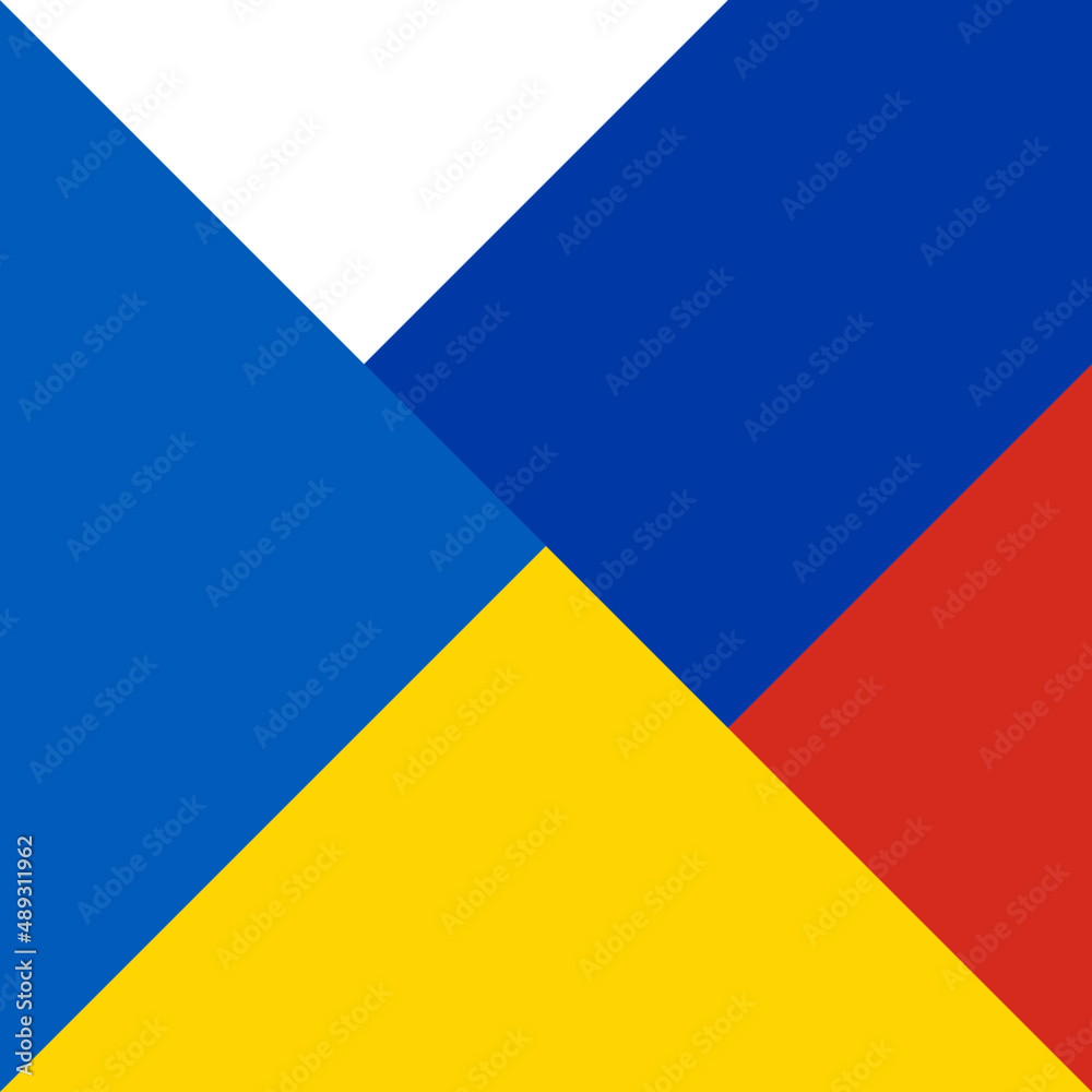 flags of russian and ukrainian. vector illustration Stock Vector ...