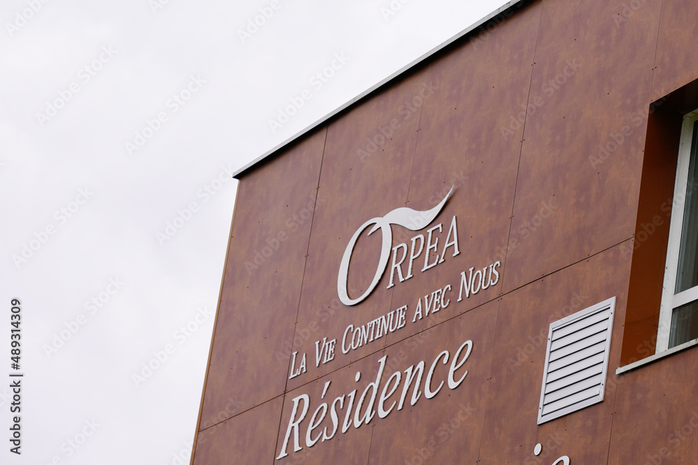 orpea sign text and brand logo residence ehpad facade building ...