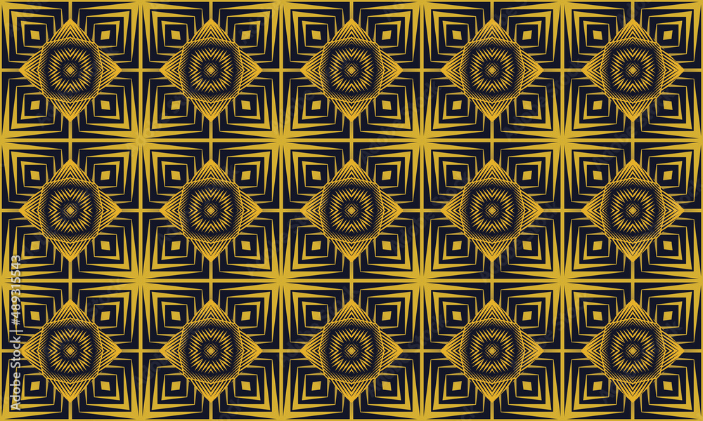 Black and gold seamless pattern. Traditional design for background ...