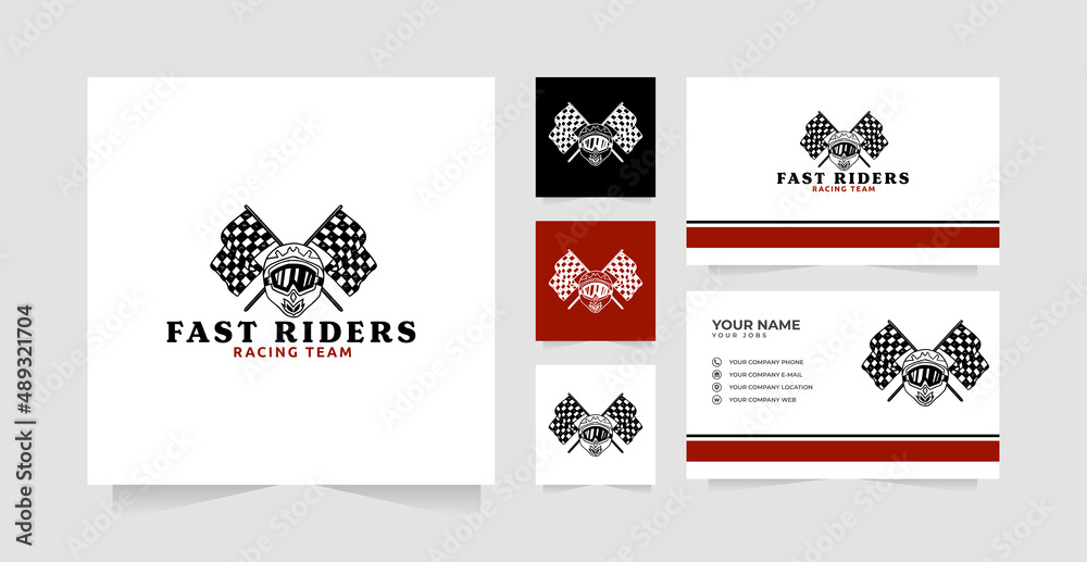 Motorcycle Racing logo design inspiration and business card Stock ...