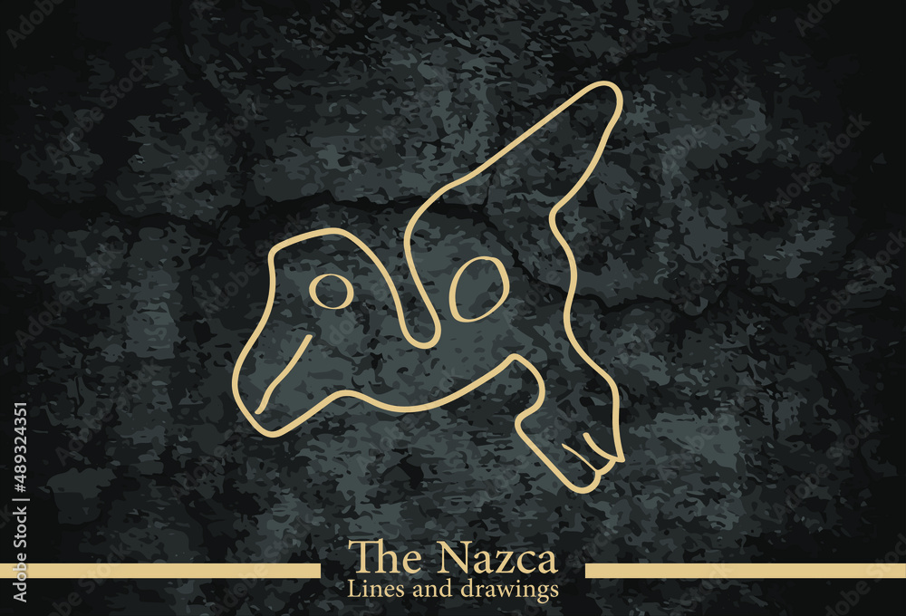 Drawing on the Nazca plateau. Exact copies of real drawings in vector ...