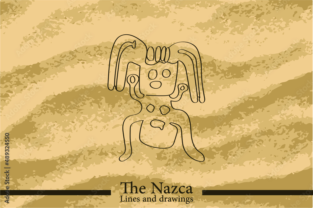 Drawing on the Nazca plateau. Exact copies of real drawings in vector ...