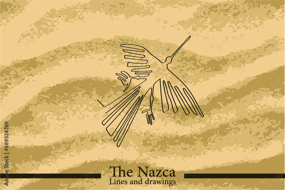 Drawing on the Nazca plateau. Exact copies of real drawings in vector ...