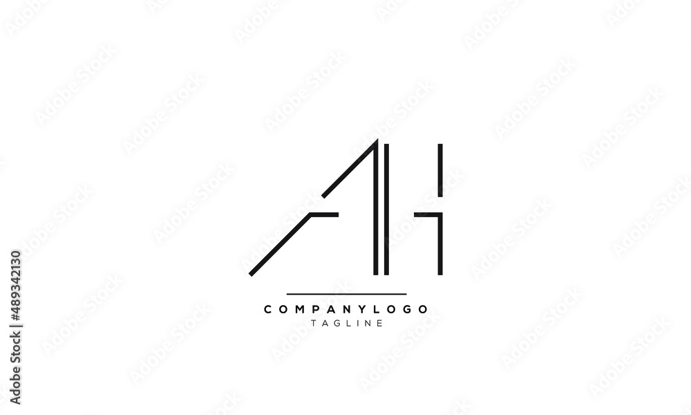 Alphabet letters Initials Monogram logo AH, AH INITIAL, AH letter Stock ...