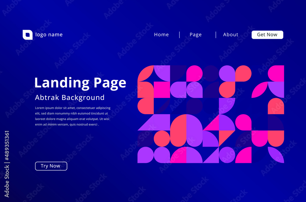 Landing page template set up for marketing. Modern web page design ...