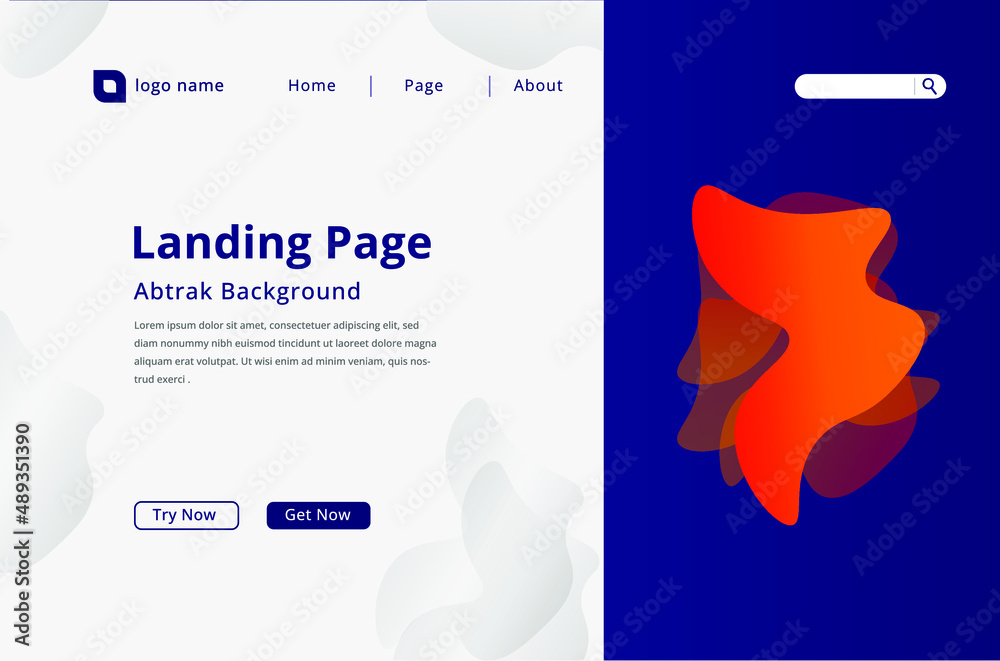 Landing page template set up for marketing. Modern web page design ...