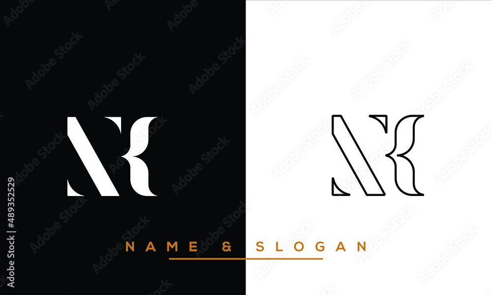 NK, KN, N, K Abstract Letters Logo Monogram Stock Vector | Adobe Stock