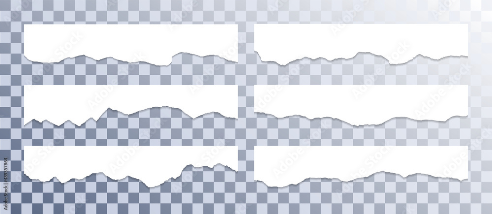 Torn edges of paper, craft design elements vector collection. Ripped ...