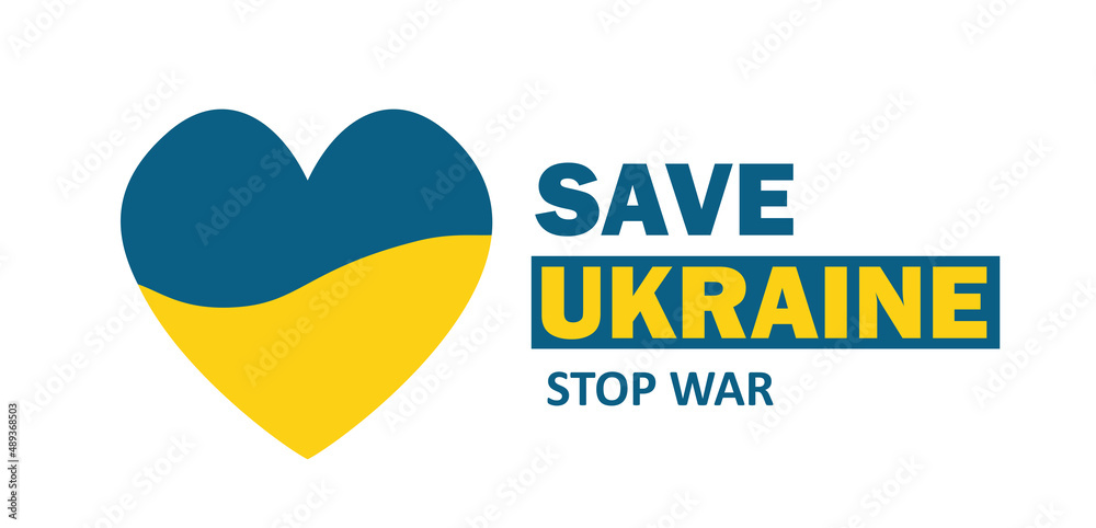 Pray to Ukraine. No war. Save Ukraine. Vector illustration, flat design ...