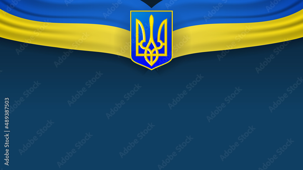 Ukraine Background vector illustration. Flag waving with national ...