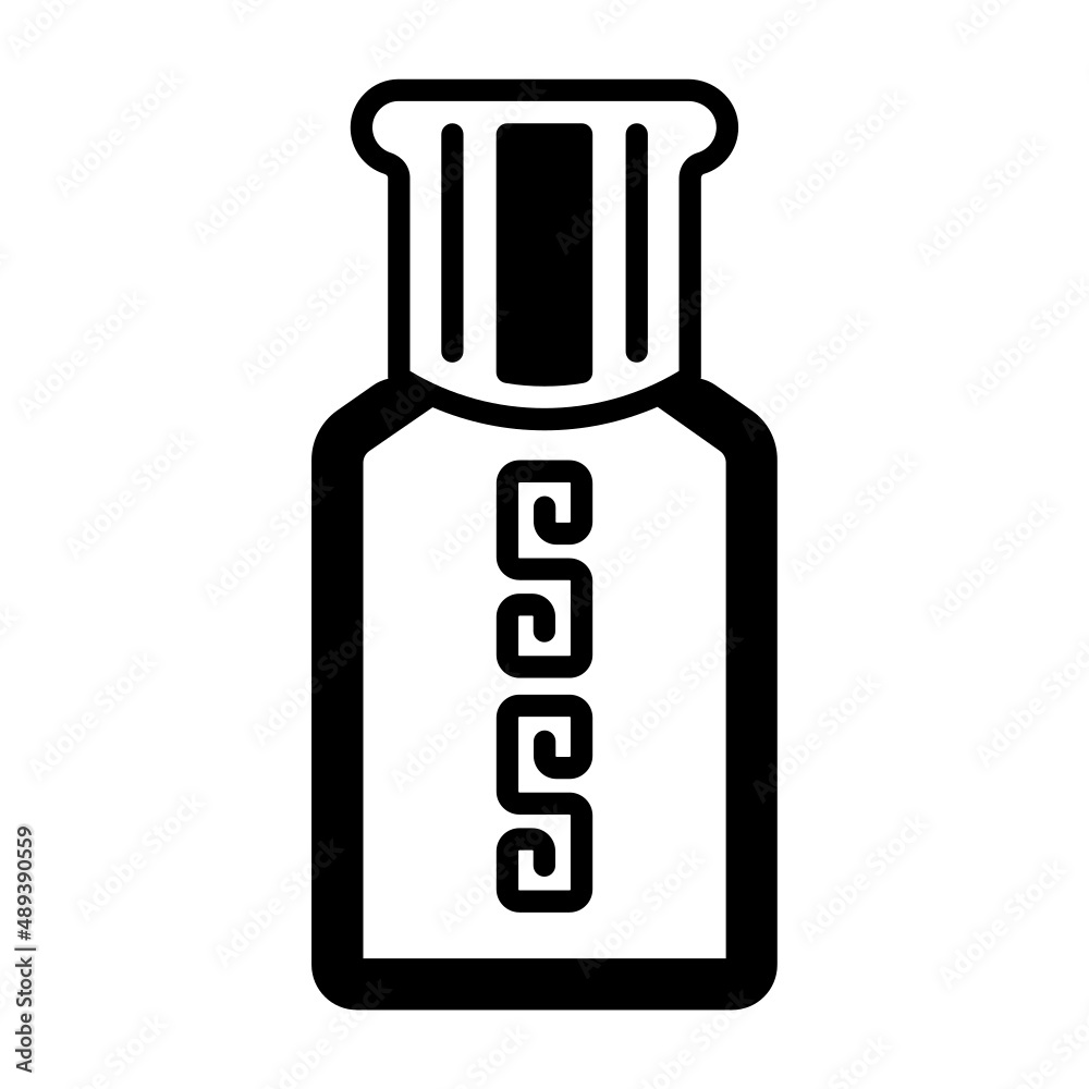ittar or attar bottle Concept, natural perfumes or sandalwood Vector ...