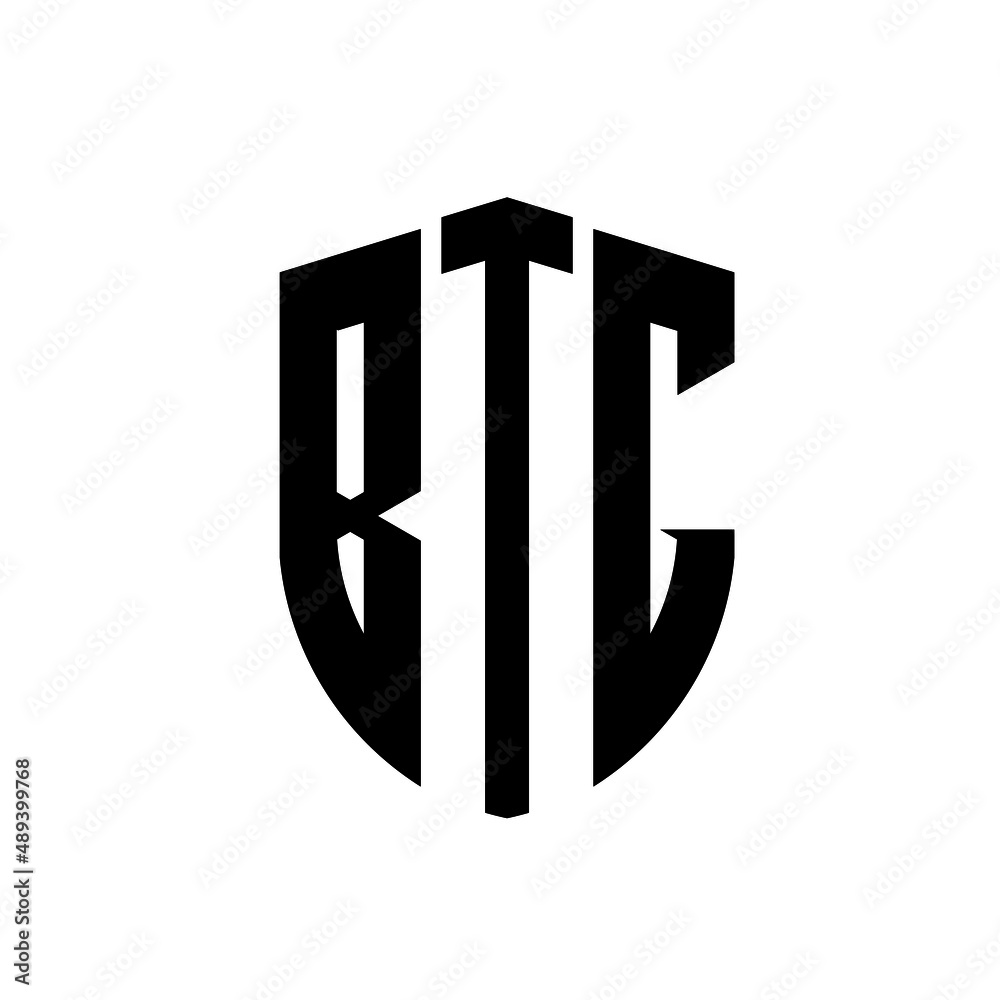 BTG letter logo design. BTG modern letter logo with black background ...