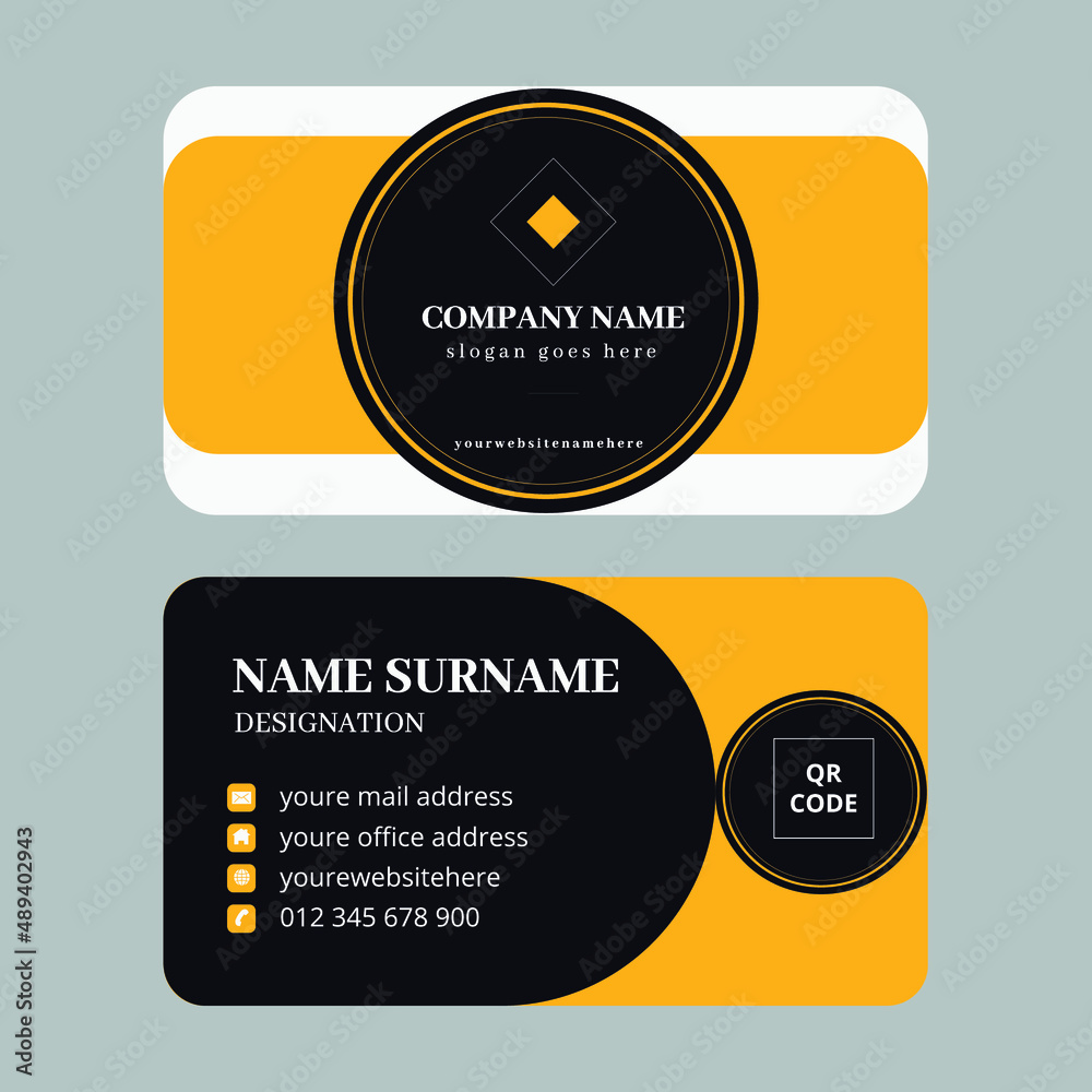 Modern presentation card. Vector business card template, visiting card ...