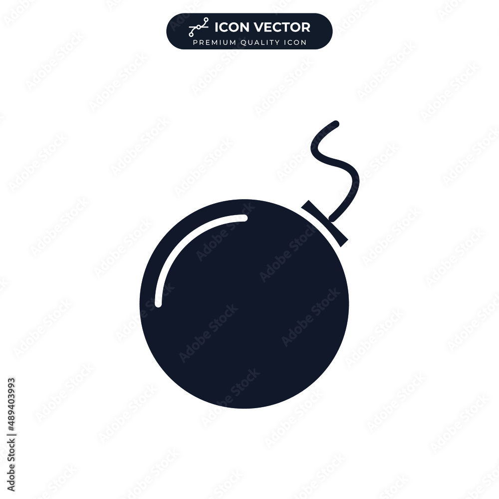 bomb icon symbol template for graphic and web design collection logo ...