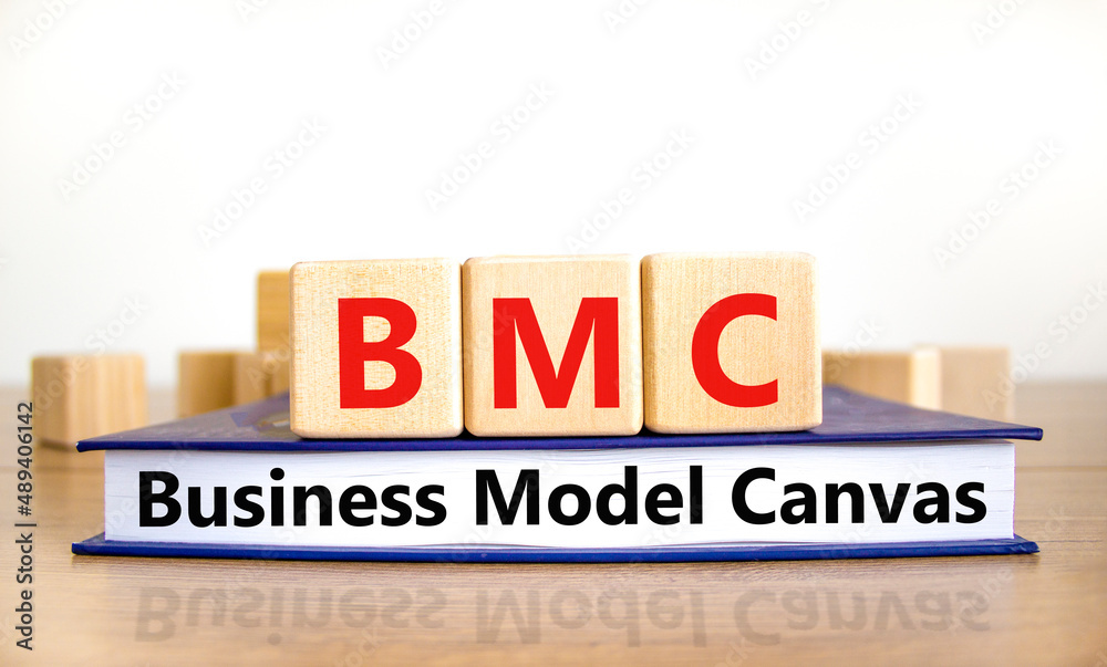 BMC business model canvas symbol. Concept words BMC business model ...