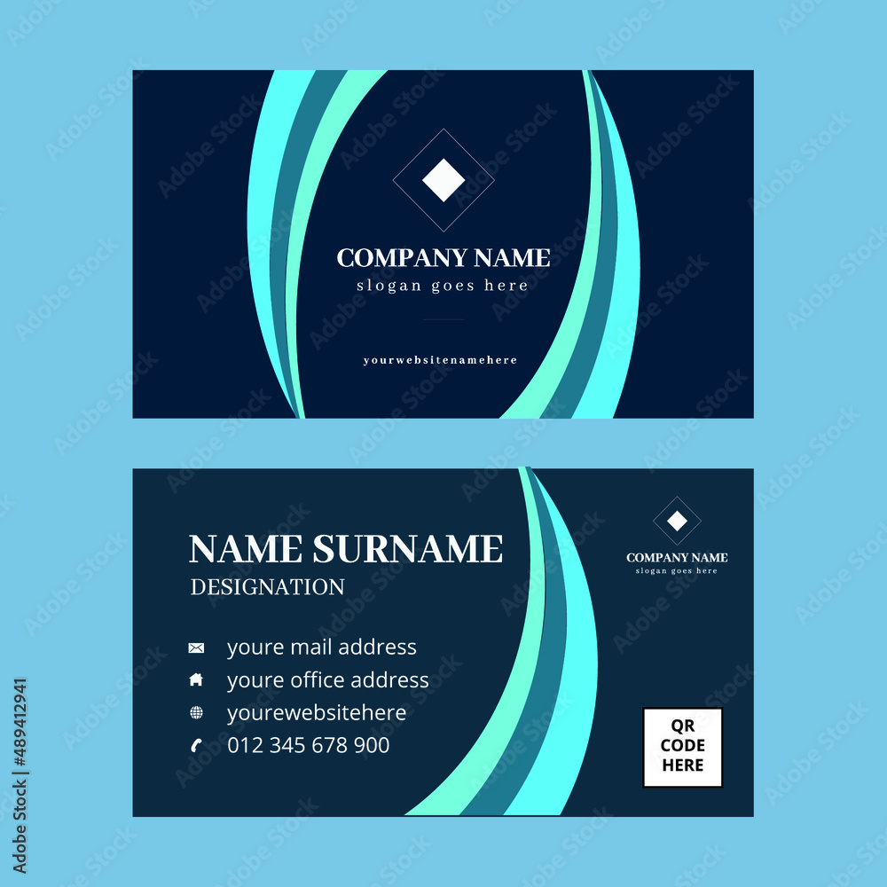 Modern presentation card vector business card template visiting card ...