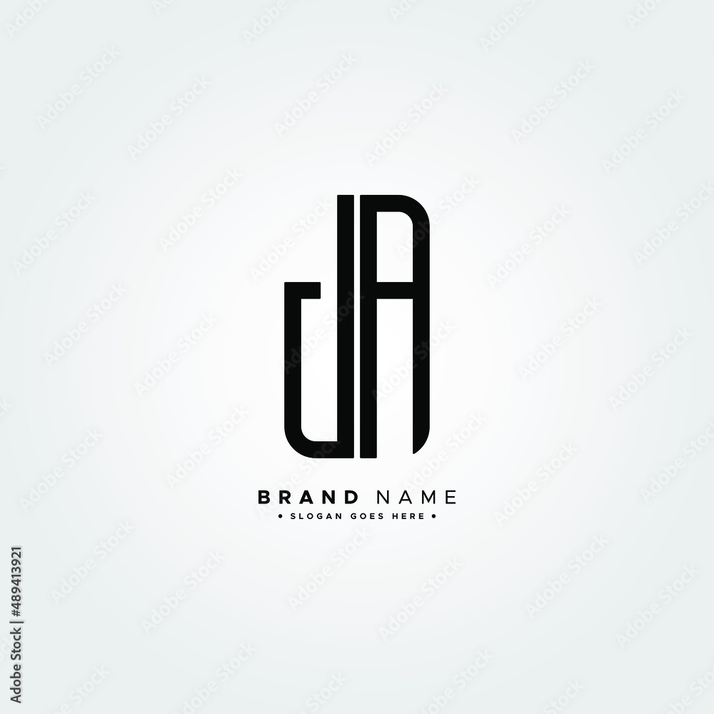 Initial Letter JA Logo - Minimal Business Logo Stock Vector | Adobe Stock
