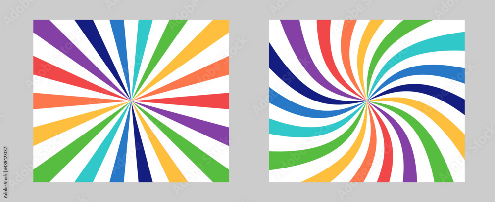 Solar explosion Sun Burst Effect. Vector Sunburst wallpaper. Rainbow ...