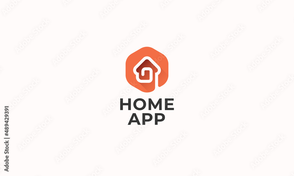 Home App Logo - Modern House Vector Brand Stock Vector | Adobe Stock