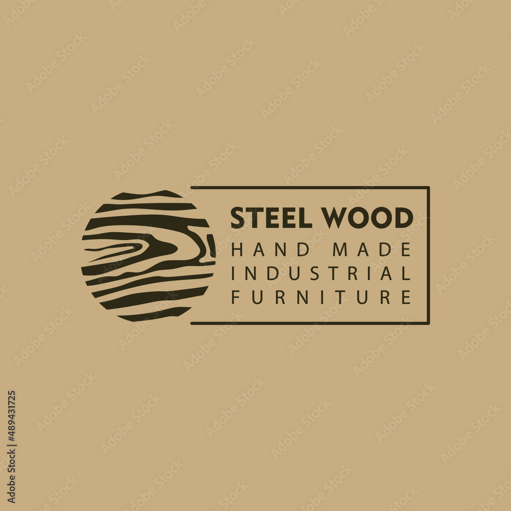 square brown wood pattern logo vector symbol icon design illustration ...