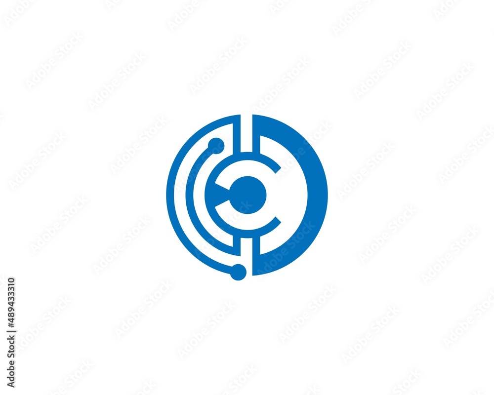 Cyber Letter CD And DC Logo Icon Design Technology Letter CD or DC ...